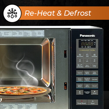 23L Convection Microwave Oven NN CT35MBFDG Black Floral 360 Heat Wrap Magic Grill 121 Auto Cook Menus