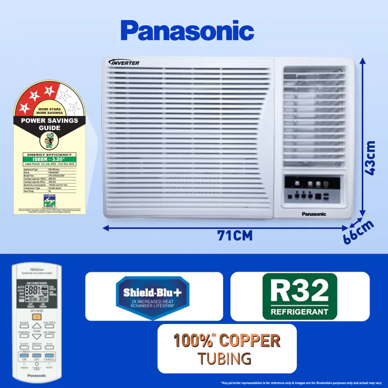 1.5 Ton 3 Star Inverter Window AC Copper Condenser Powerful Mode 2 Way Swing PM 0.1